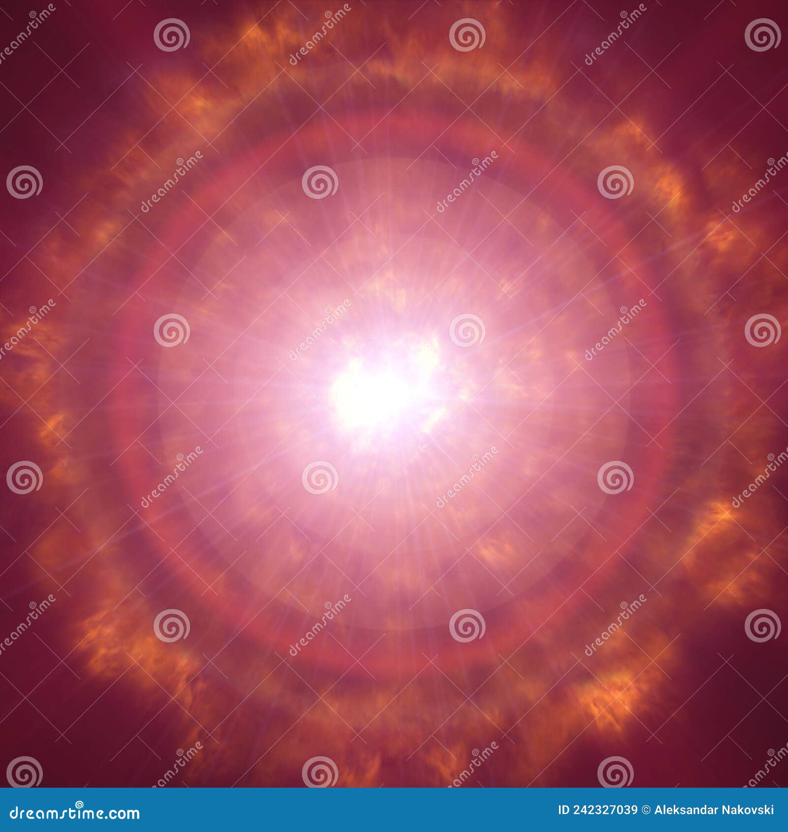 Fire Ball Explosion in Space Stock Illustration - Illustration of ...