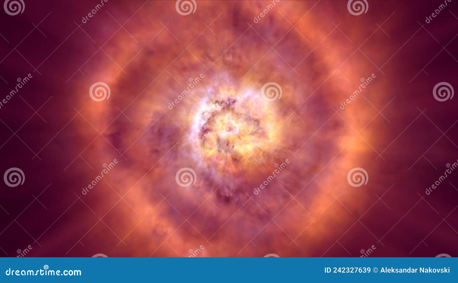 Fire Ball Explosion in Space Stock Illustration - Illustration of fiery ...