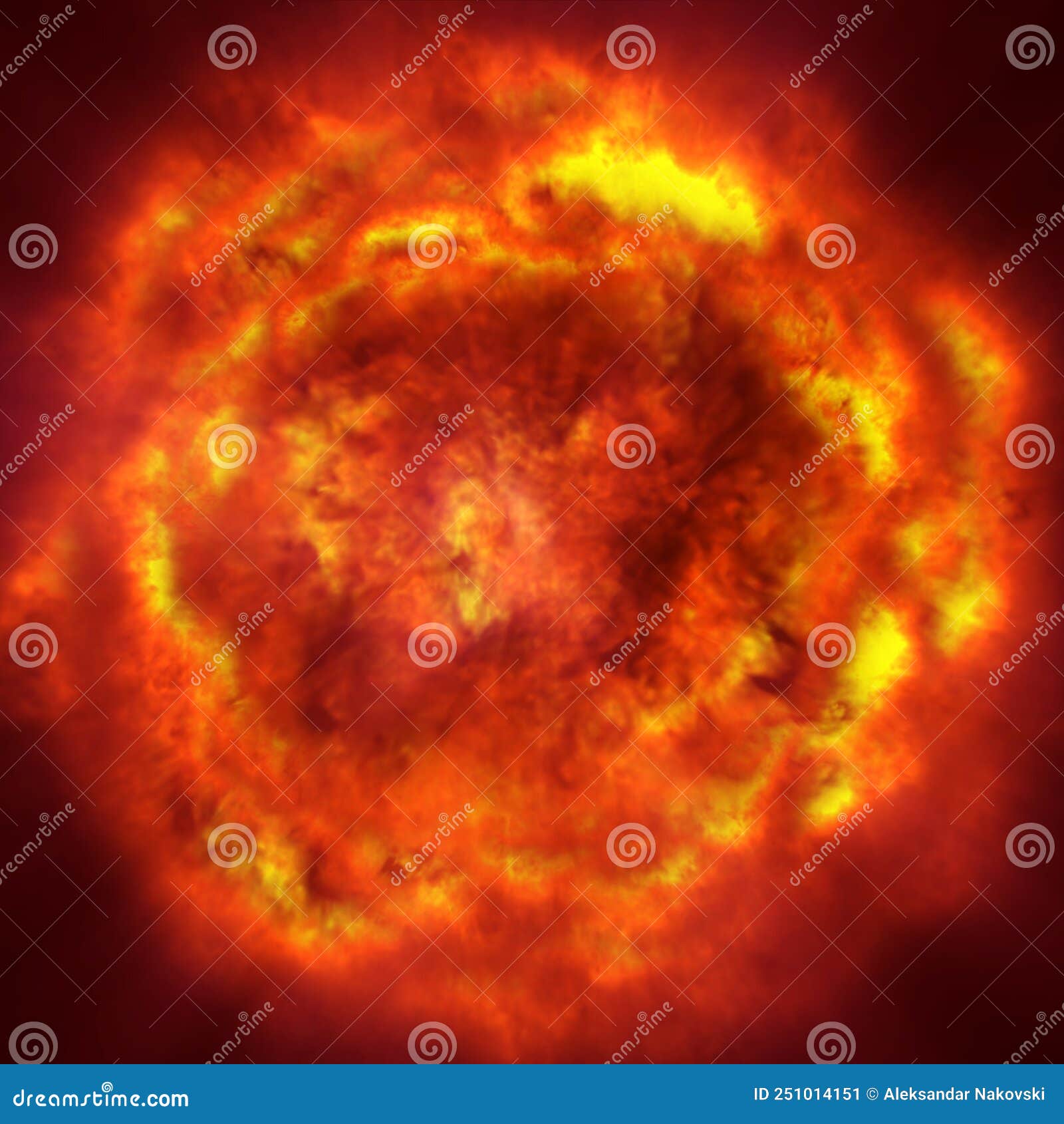 Fire Ball Explosion in Space Stock Illustration - Illustration of fiery ...