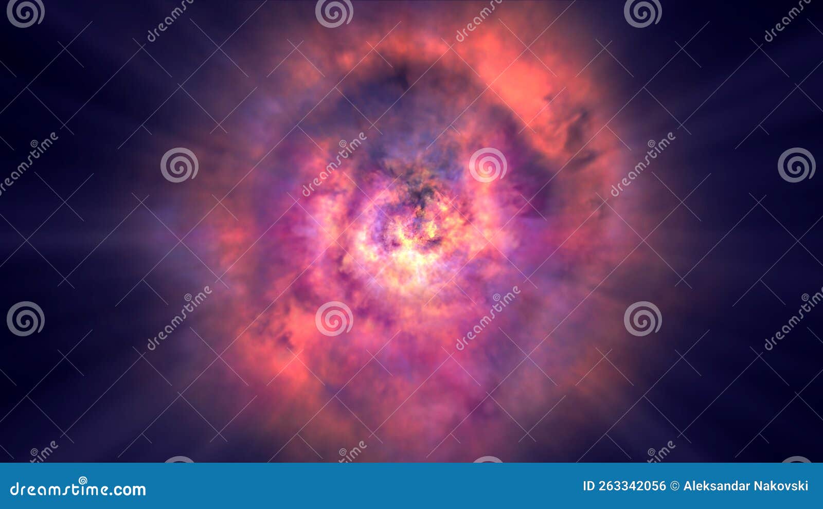 Fire Ball Explosion in Space Stock Illustration - Illustration of ...
