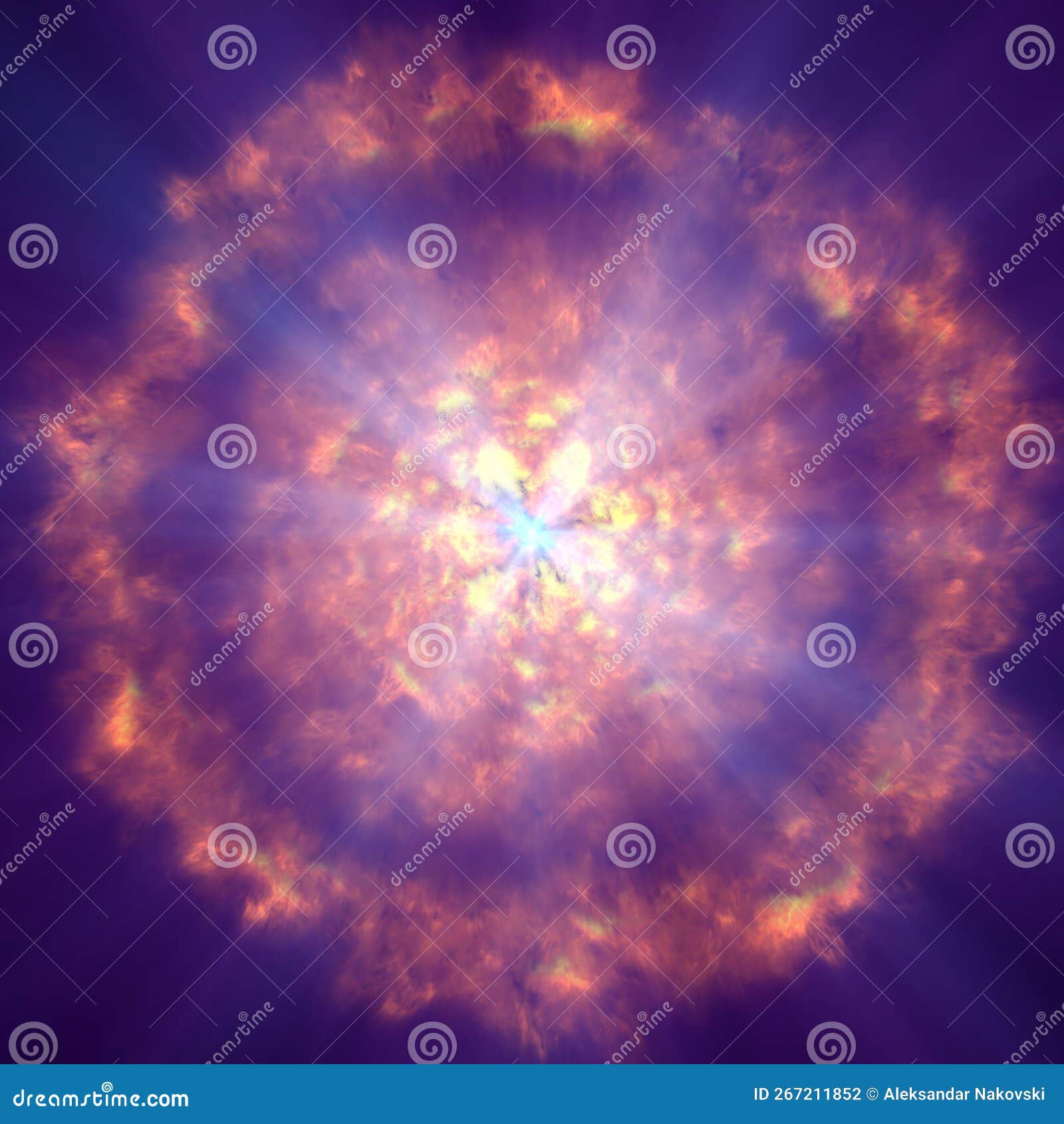 Fire Ball Explosion in Space Stock Illustration - Illustration of ...