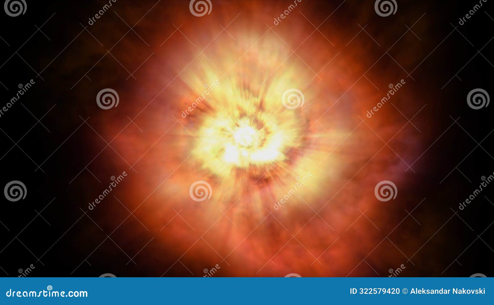 Fire Ball Explosion in Space Stock Illustration - Illustration of blaze ...