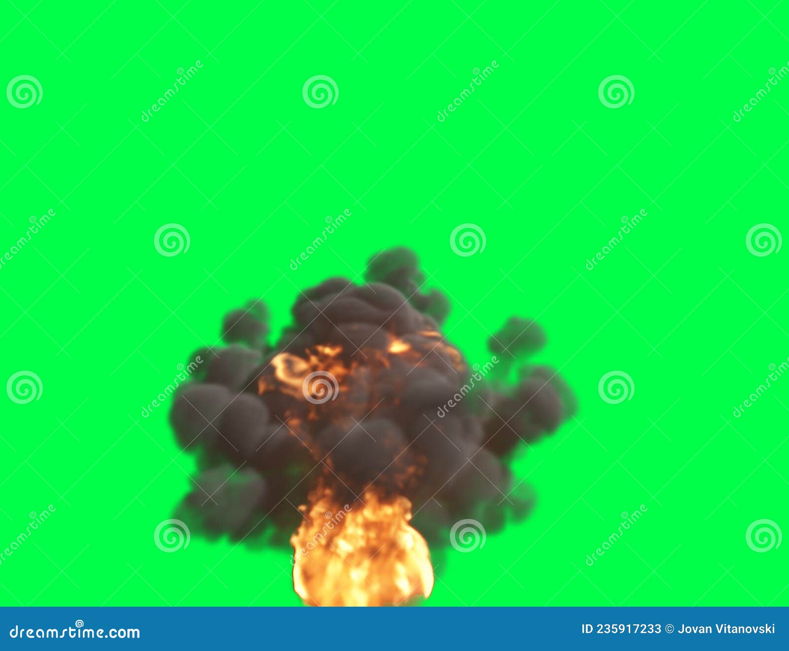 Fire ball on green screen stock illustration. Illustration of meteoroid ...