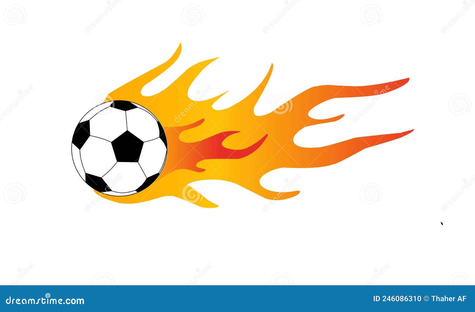 Fire ball stock illustration. Illustration of cartoon - 246086310
