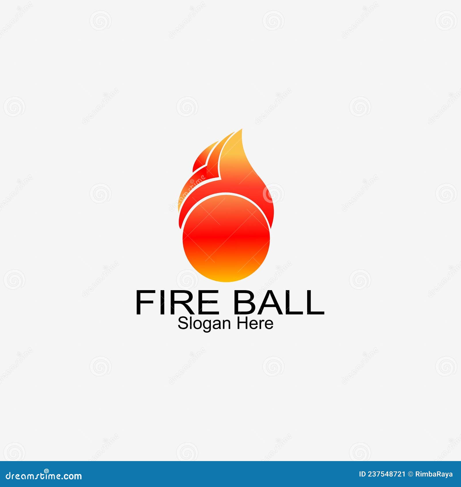 Fire ball logo design stock vector. Illustration of creative - 237548721