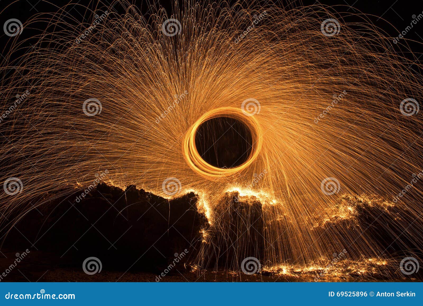 Fire ball stock photo. Image of circle, fireworks, matches - 69525896