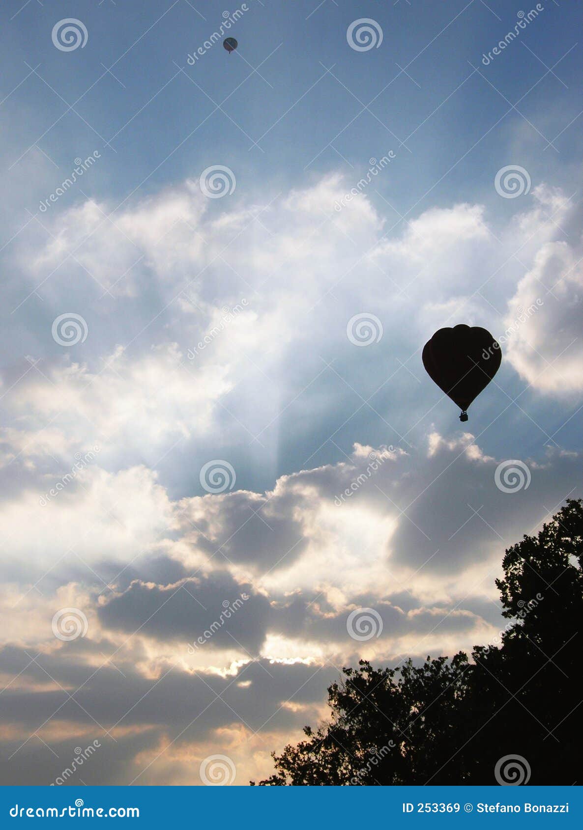 Fire ballons stock image. Image of clouds, sunset, fire - 253369