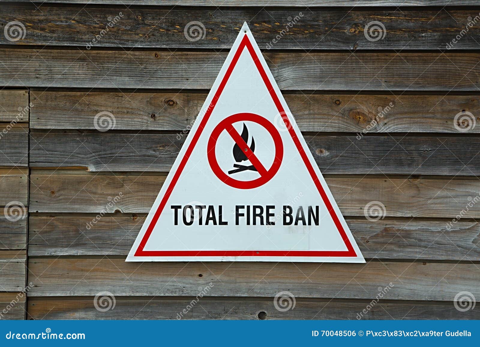 Fire Ban Sign stock photo. Image of notice, illegal, signpost - 70048506