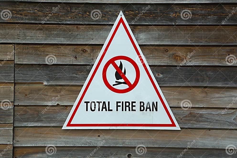 Fire Ban Sign stock photo. Image of notice, illegal, signpost - 70048506