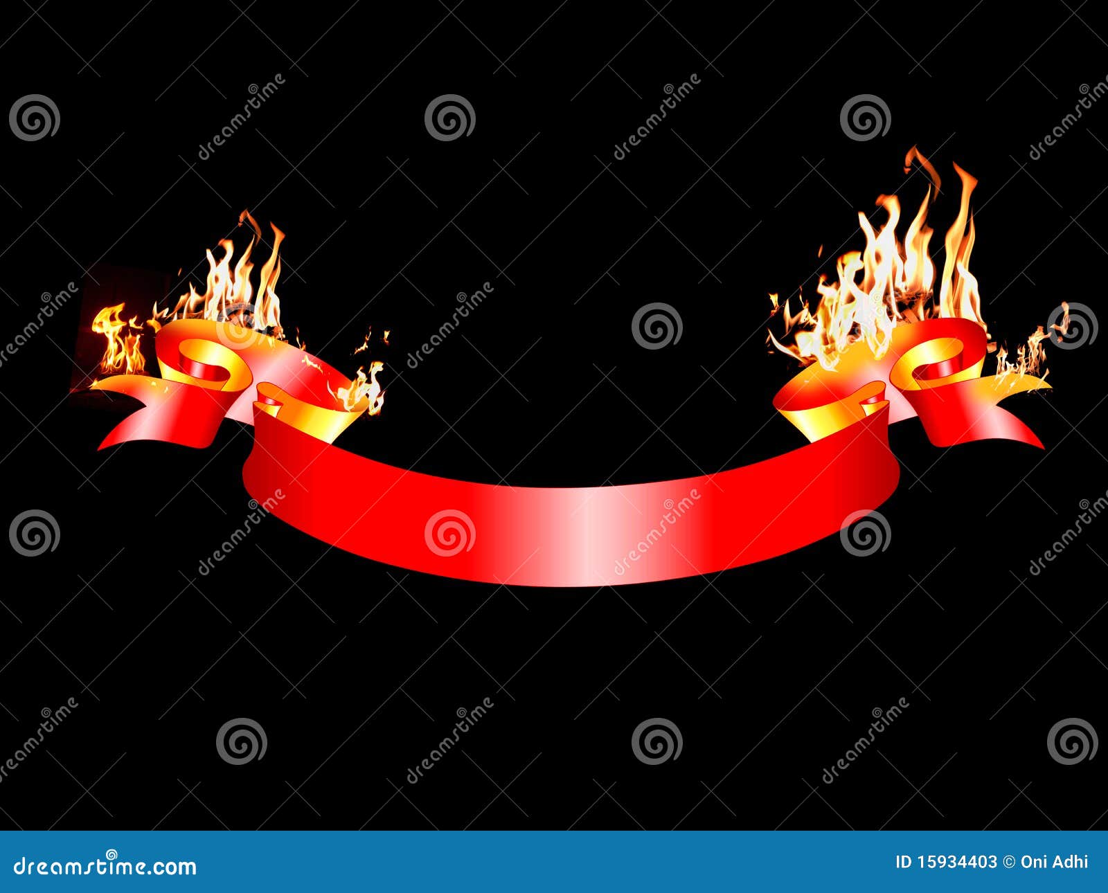 Fire banner stock illustration. Illustration of bonfire - 15934403