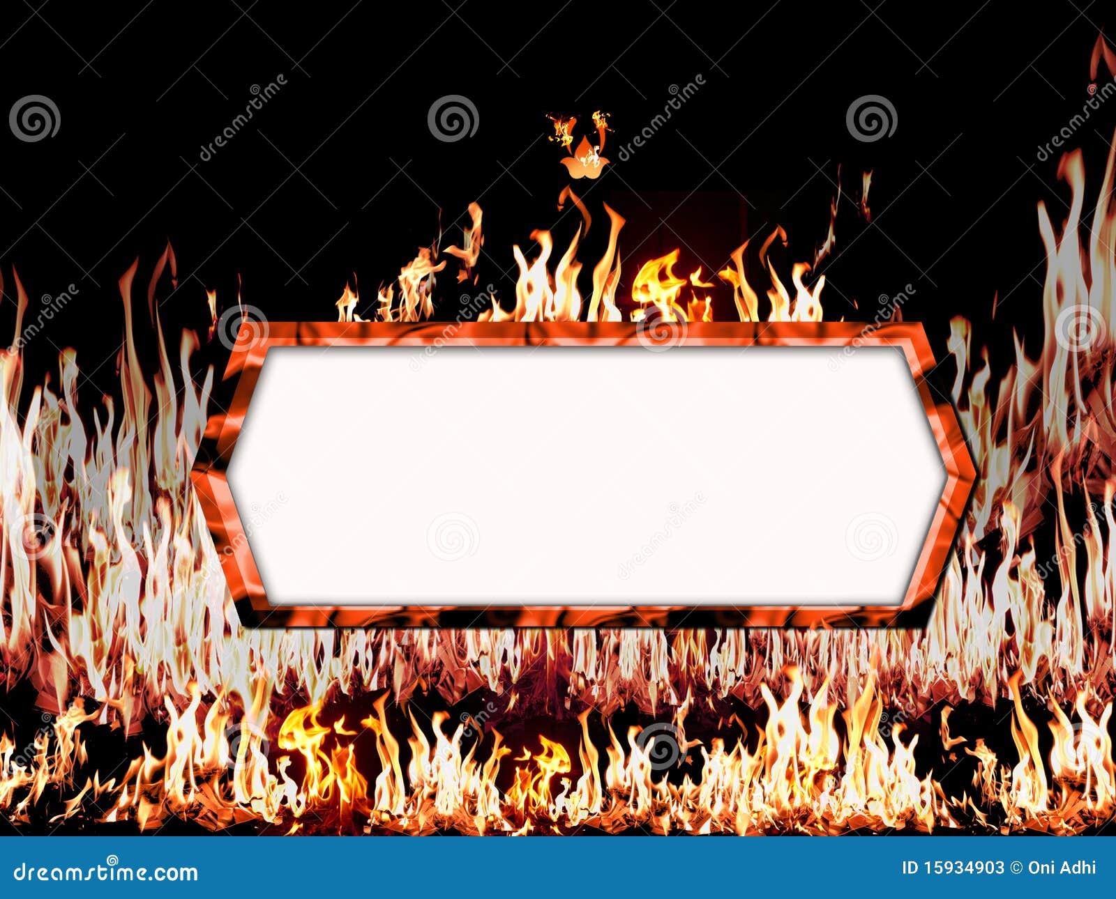 Fire banner stock illustration. Illustration of fashion - 15934903