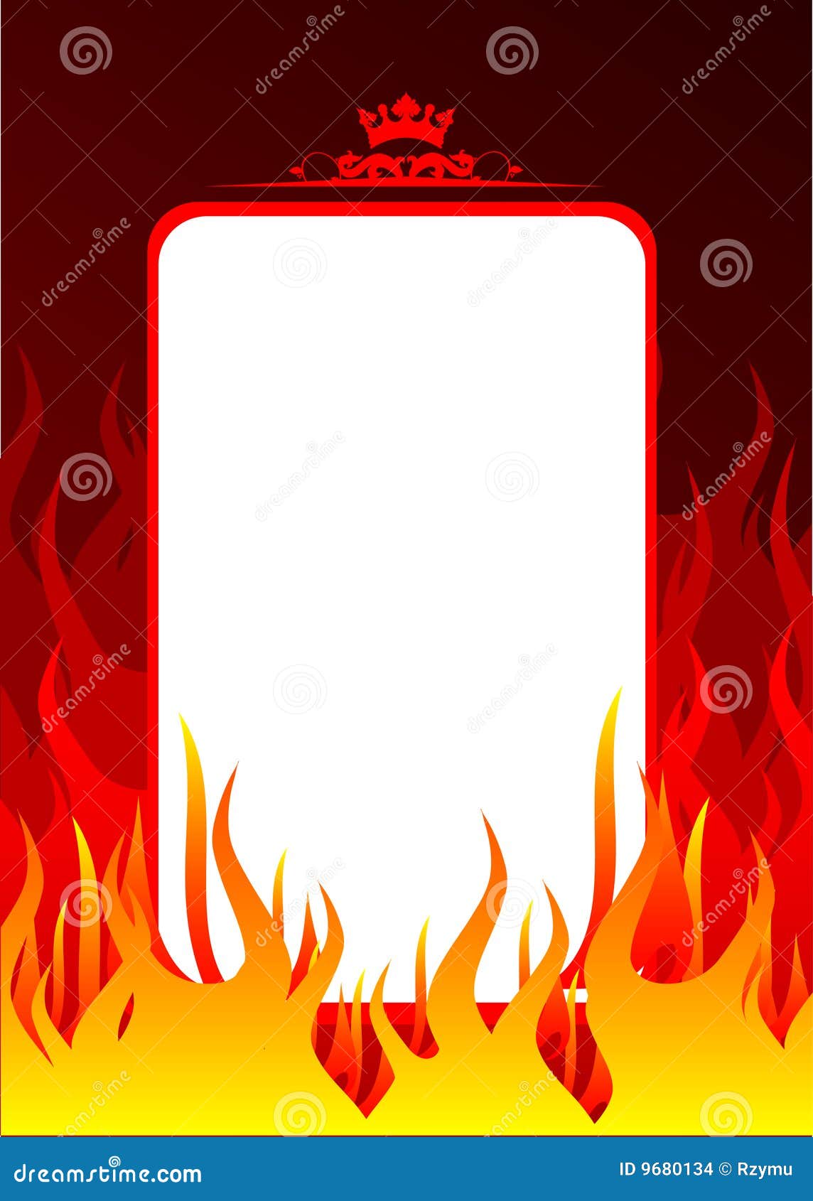 Fire-banner Background. Vector Illustration | CartoonDealer.com #7600678
