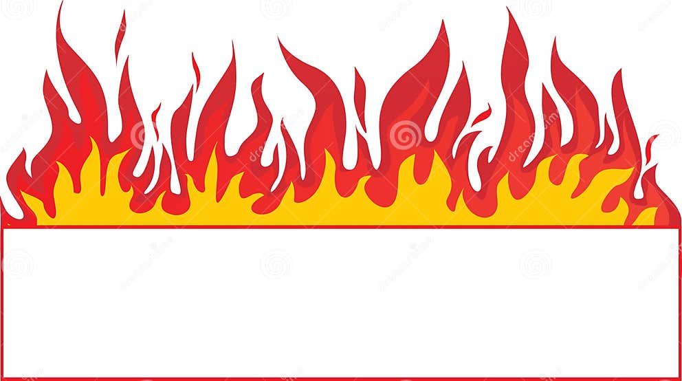 Fire-banner background. stock vector. Illustration of flame - 7661409