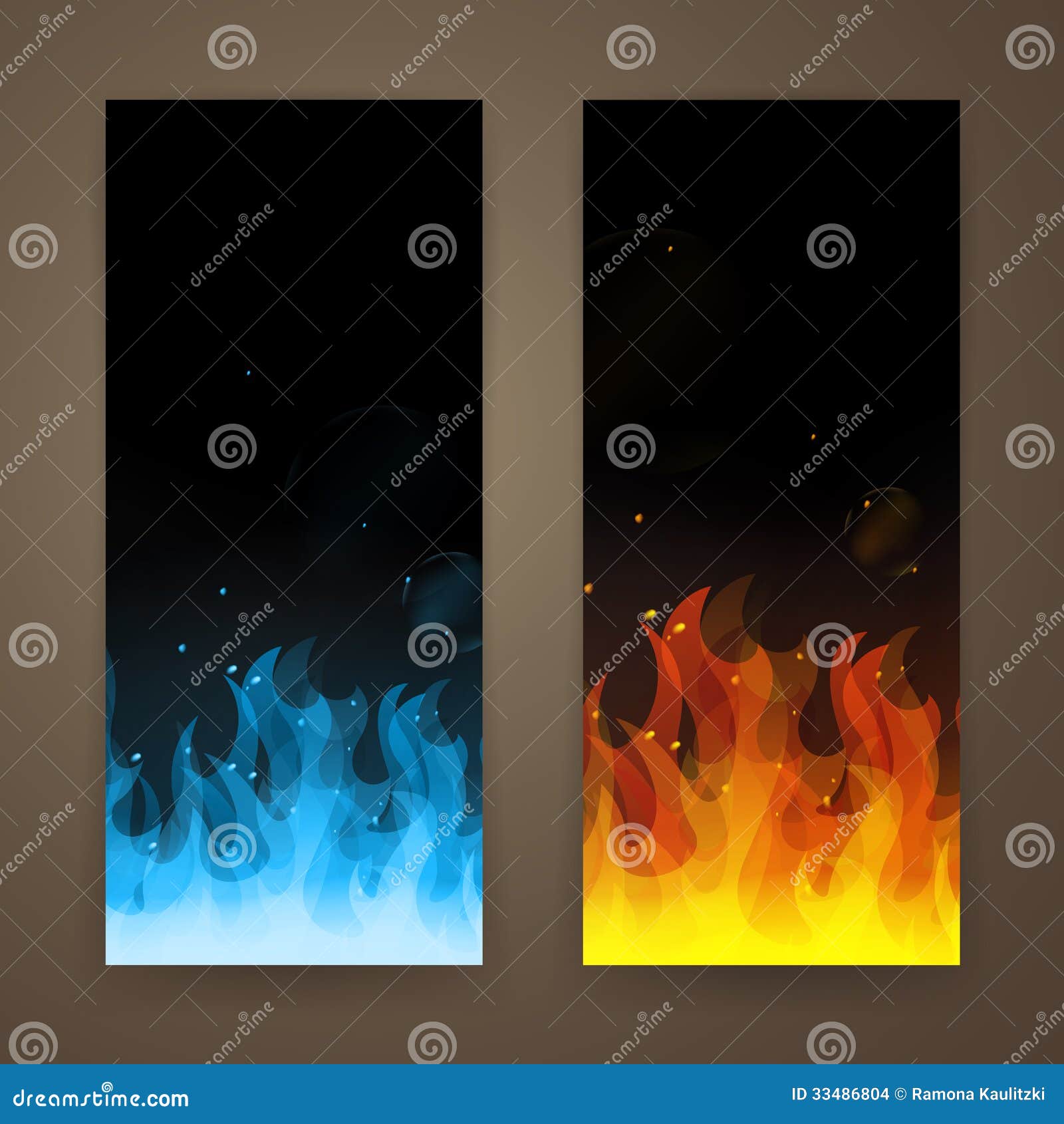 Fire Banners stock illustration. Illustration of bonfire - 33486804