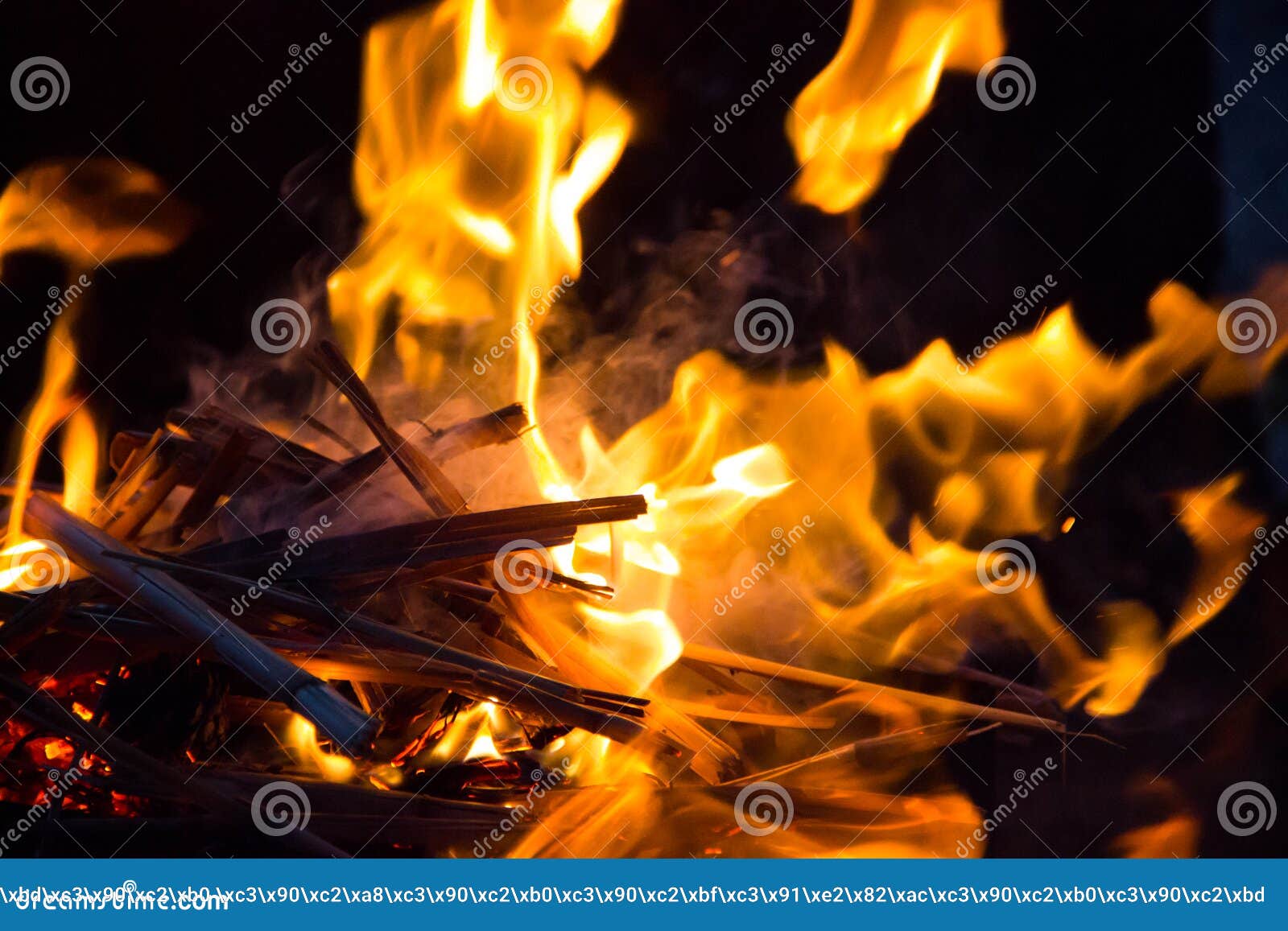 Fire in the Brazier on a Dark Night Stock Photo - Image of black, coal ...
