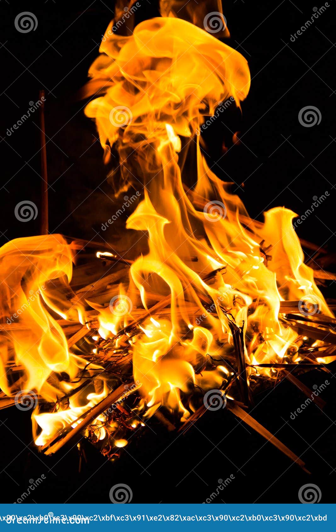 Fire in the Brazier on a Dark Night Stock Photo - Image of blaze ...