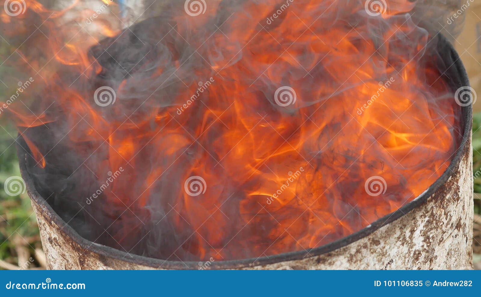 Fire in Barrels Oil Tank stock image. Image of disaster - 101106835
