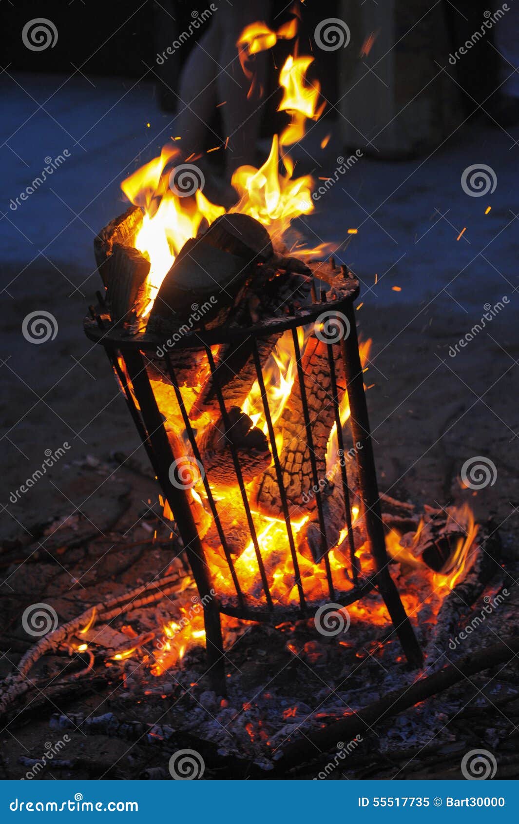 Fire basket stock image. Image of natural, flame, hotcloseup - 55517735