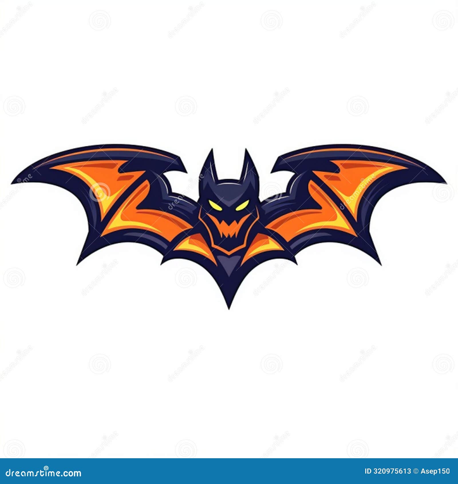 Fire Bat Illustration for Logo Mascot Stock Illustration - Illustration ...
