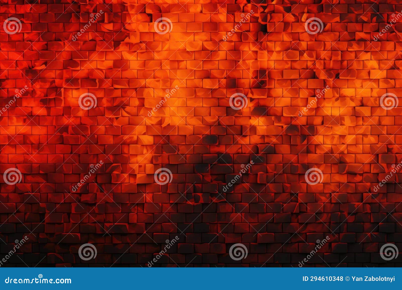 Fire Beautiful Brick Wall Texture Background Stock Illustration ...
