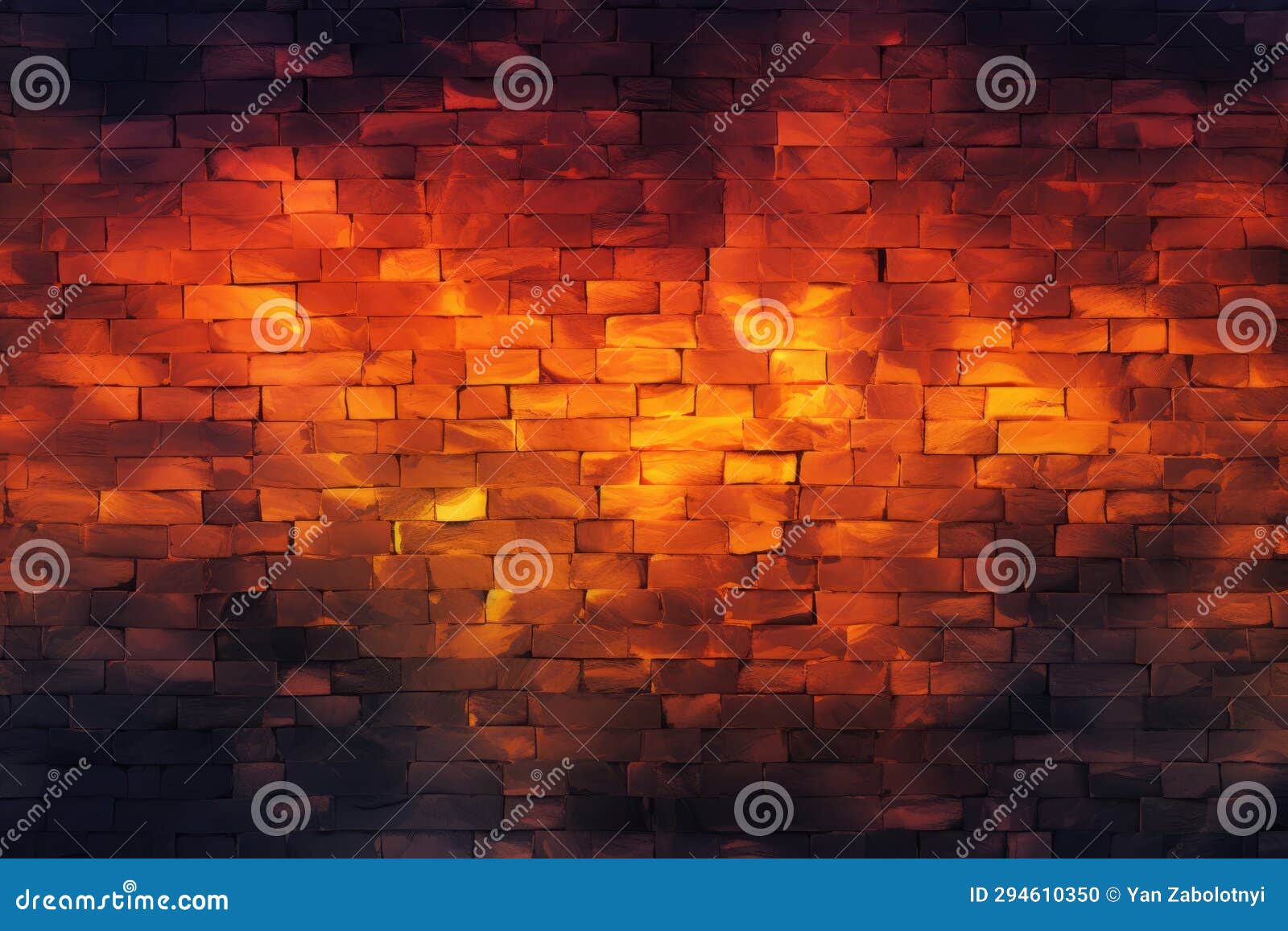 Fire Beautiful Brick Wall Texture Background Stock Illustration ...