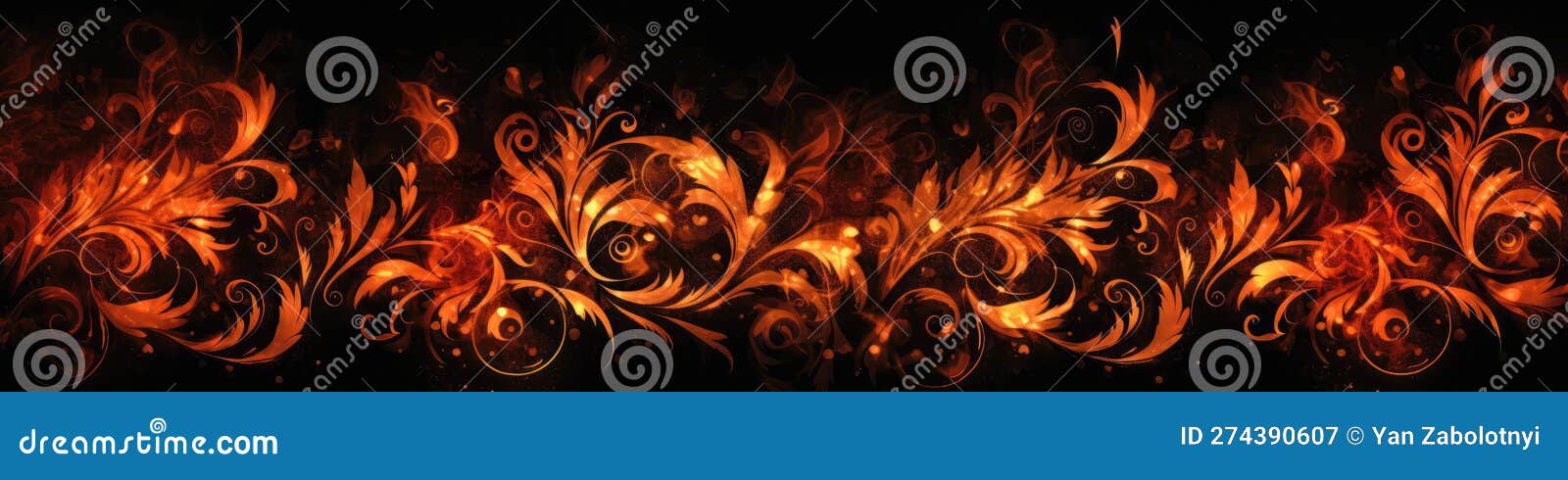 Fire Beautiful Floral Pattern Texture Background. Generative AI Stock ...