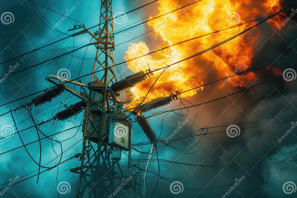 Fire Began at an Electric Power Plant Following an Explosion Accident ... Fire Began at an Electric Power Plant Following an Explosion Accident ...