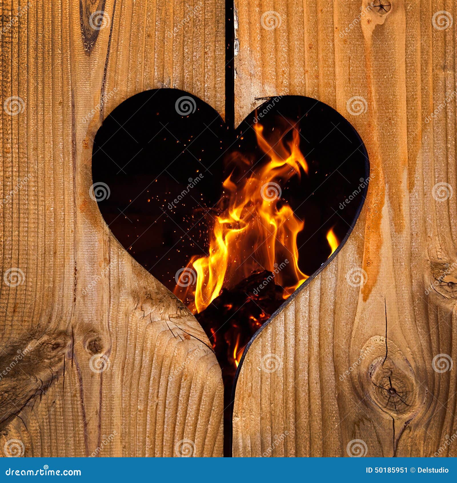 Fire Behind A Heart Stock Image | CartoonDealer.com #50185951