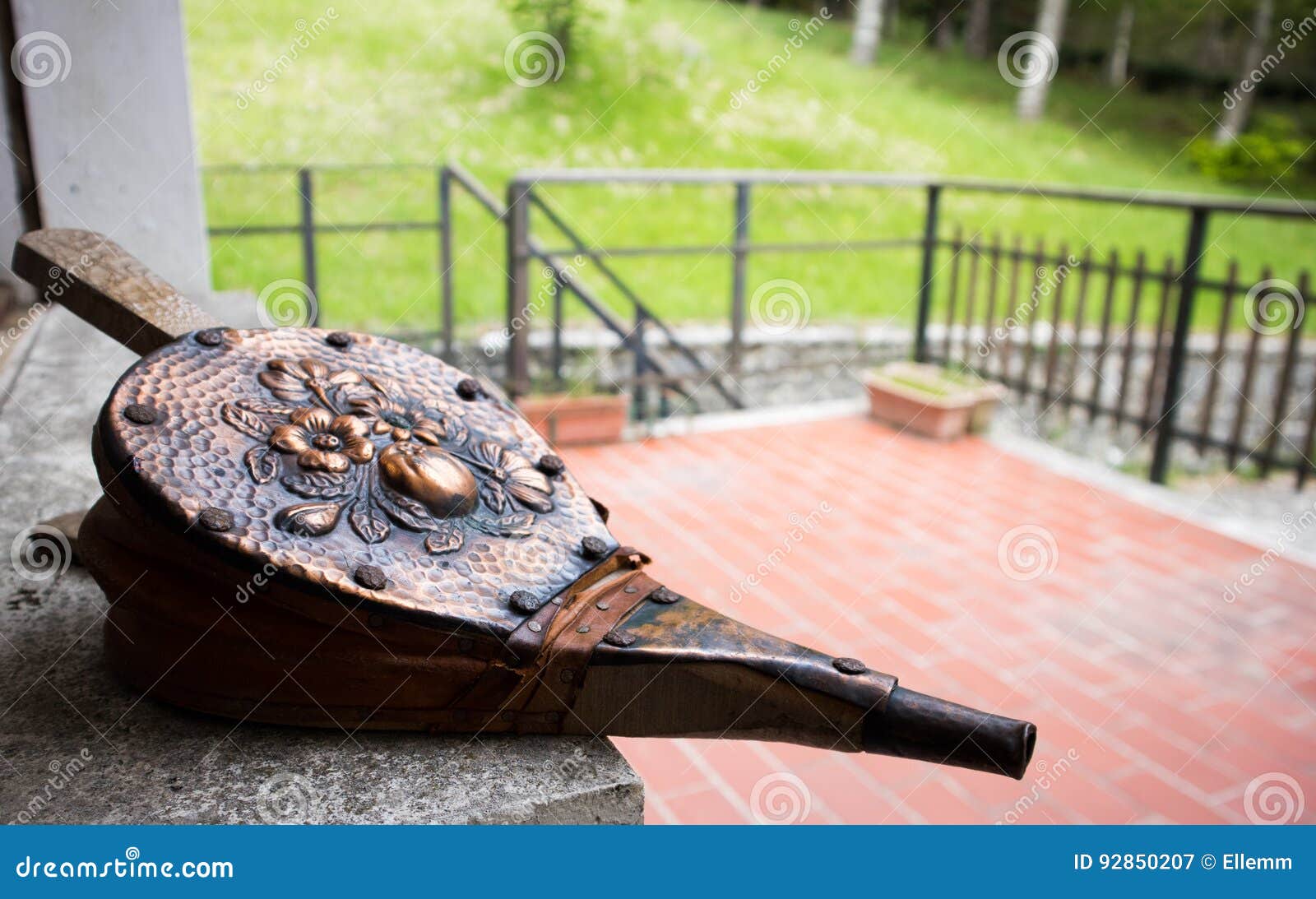 Fire bellows stock image. Image of smithy, leather, lumber - 92850207