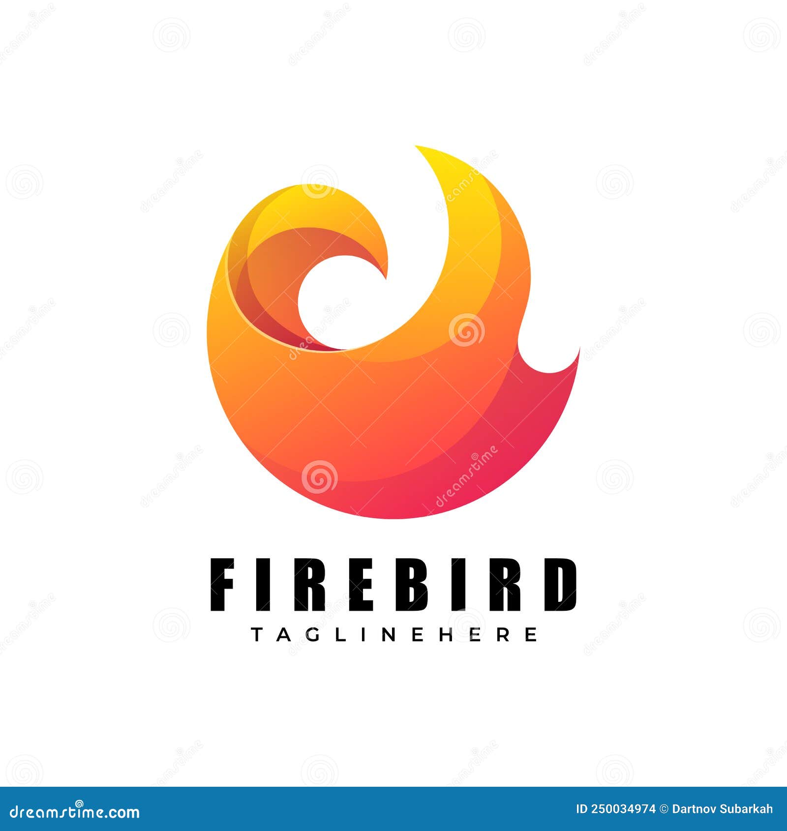 Fire bird colorful logo stock illustration. Illustration of concept ...