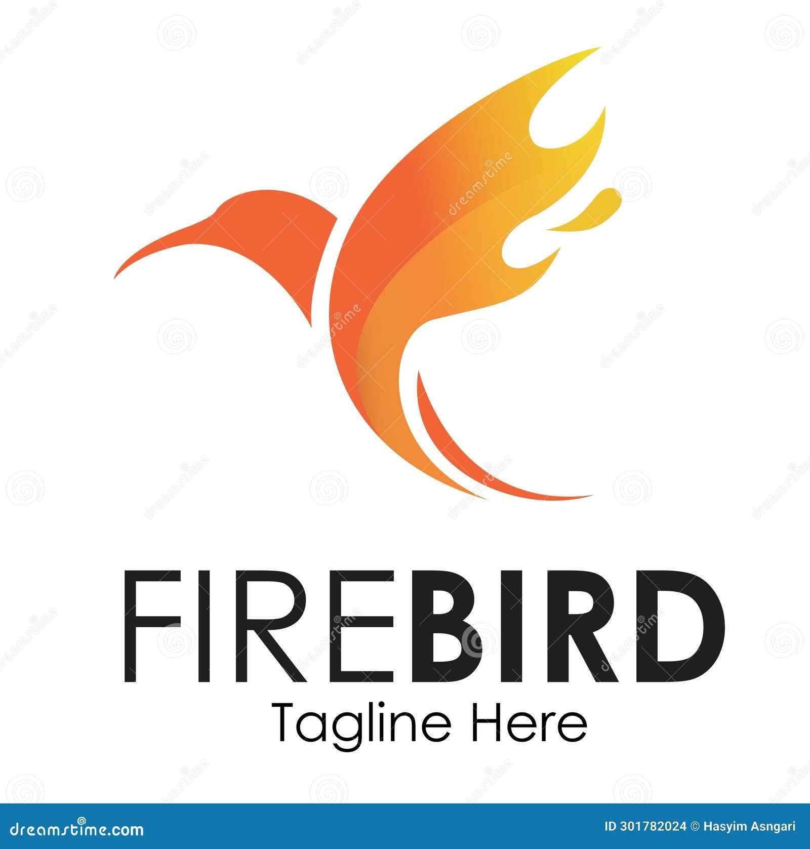 Fire Bird Logo Design Concept Stock Illustration - Illustration of icon ...