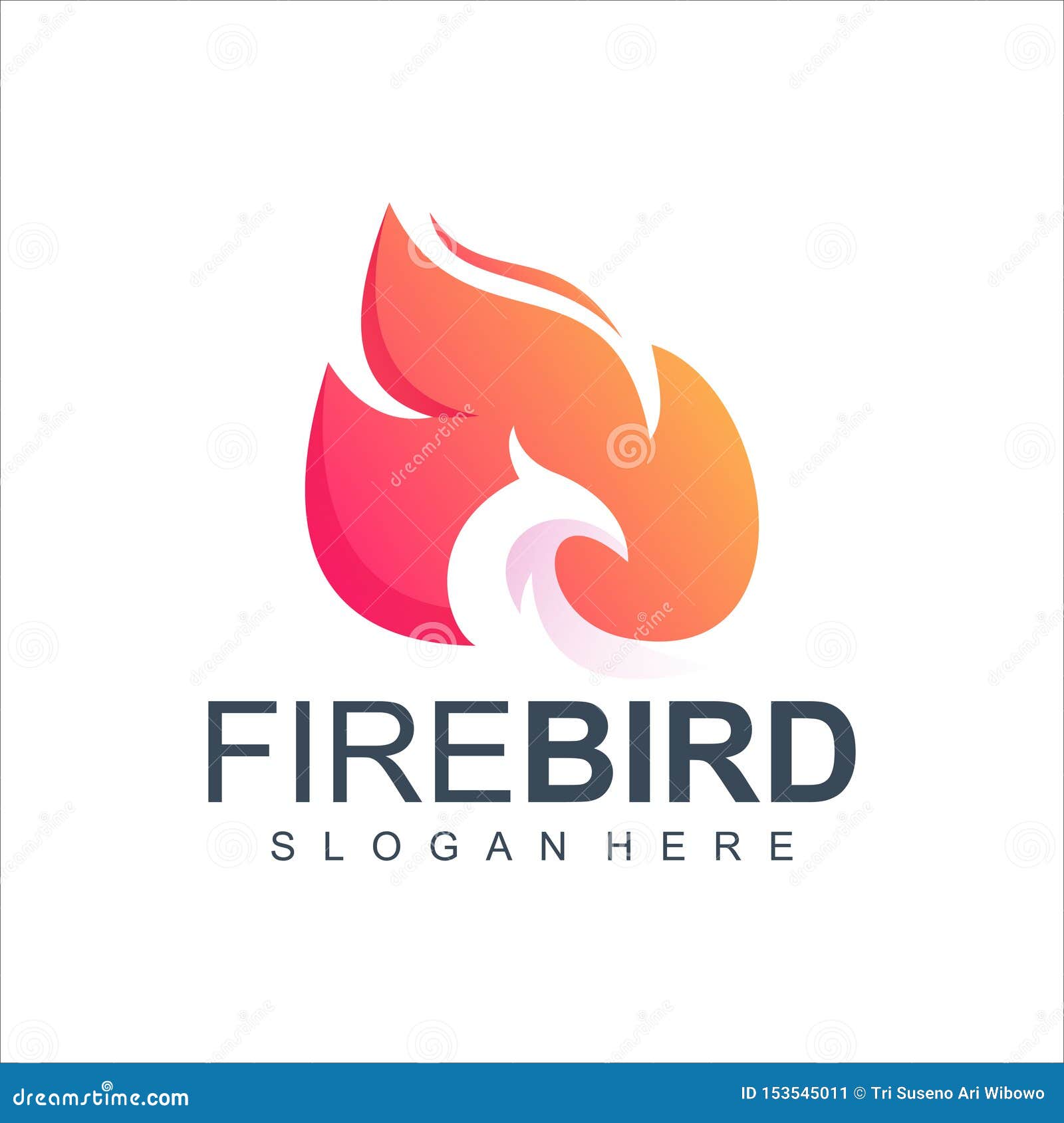 Fire Bird Logo Design Vector Illustration Stock Illustration ...