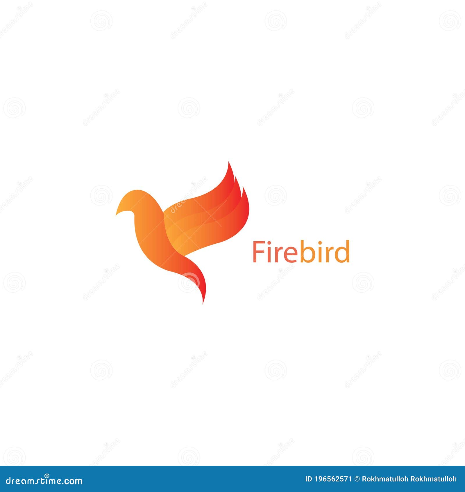 Fire Bird Logo Simple Color. Vector Design Stock Vector - Illustration ...