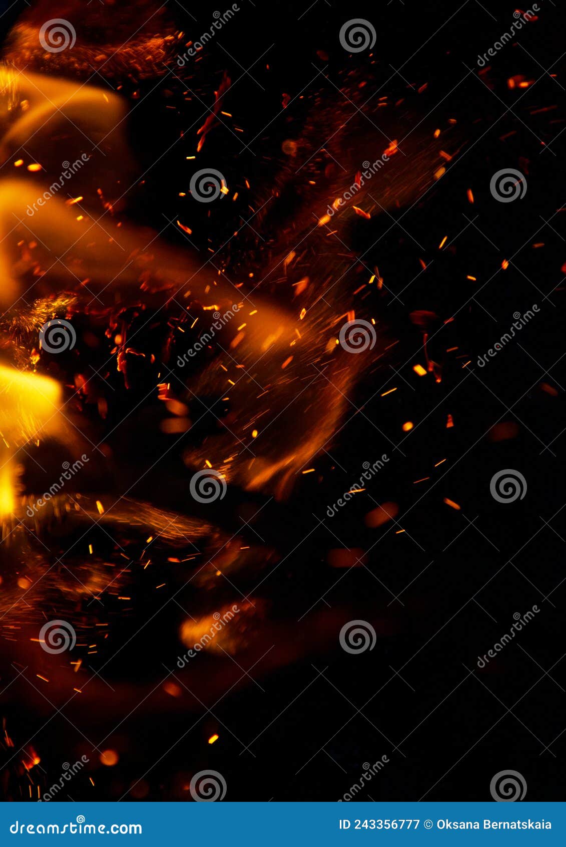 Fire on a black background stock image. Image of glowing - 243356777