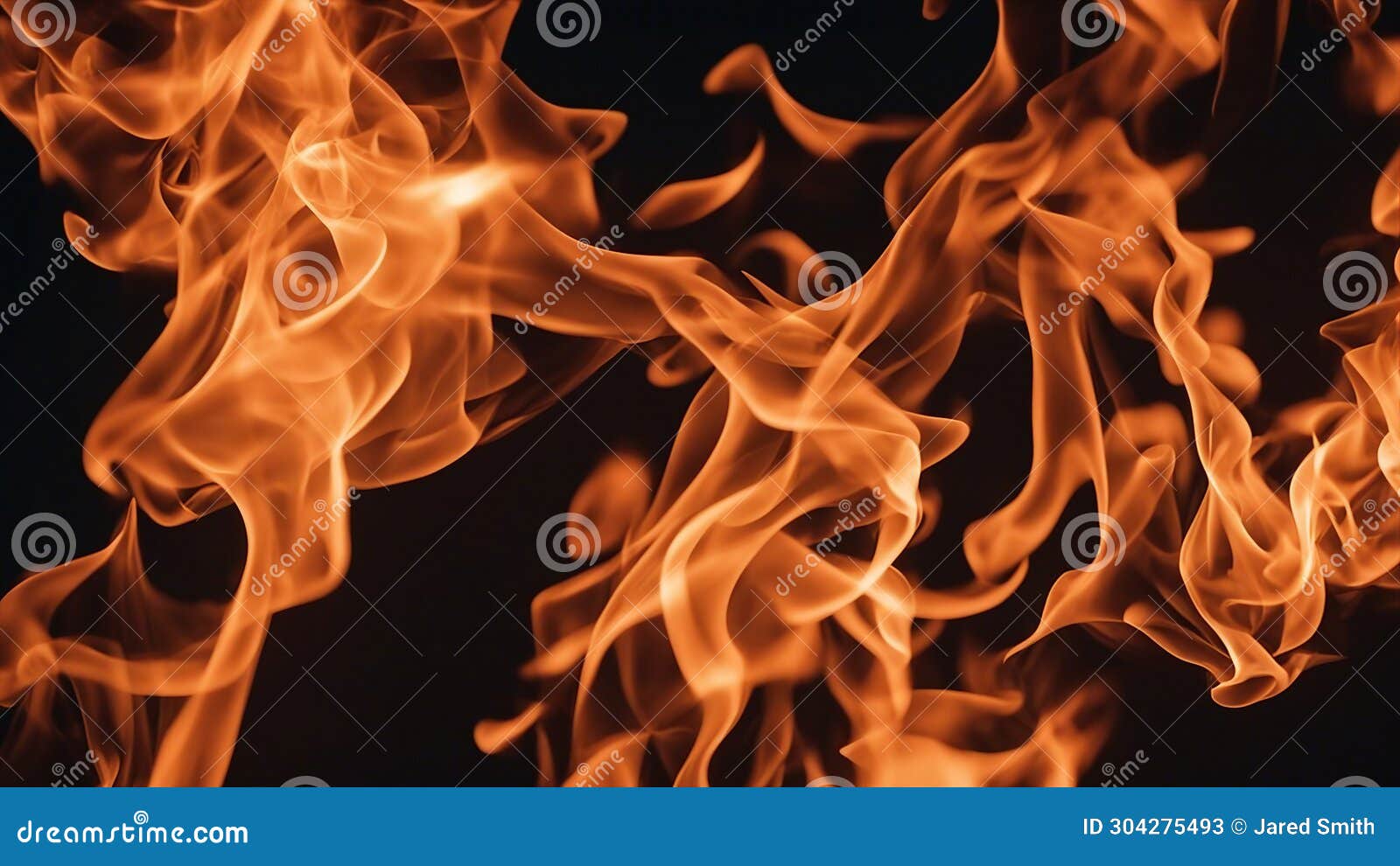 Fire on Black Background a Fiery Background with a Black and Orange ...