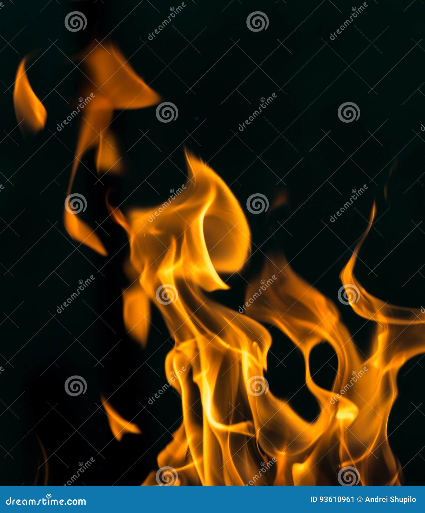 Fire on Black Close Up Abstract Background Stock Image - Image of light ...