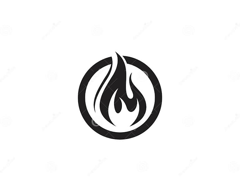 Fire Black Logo Design Vector Stock Vector - Illustration of logo ...