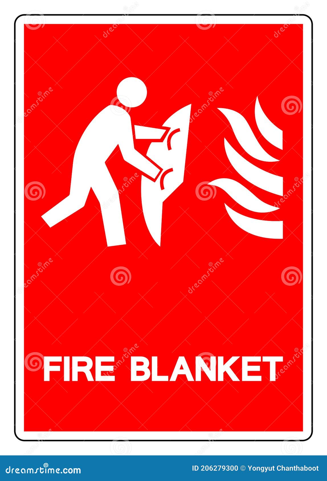 Fire Blanket Symbol Sign, Vector Illustration, Isolate on White ...