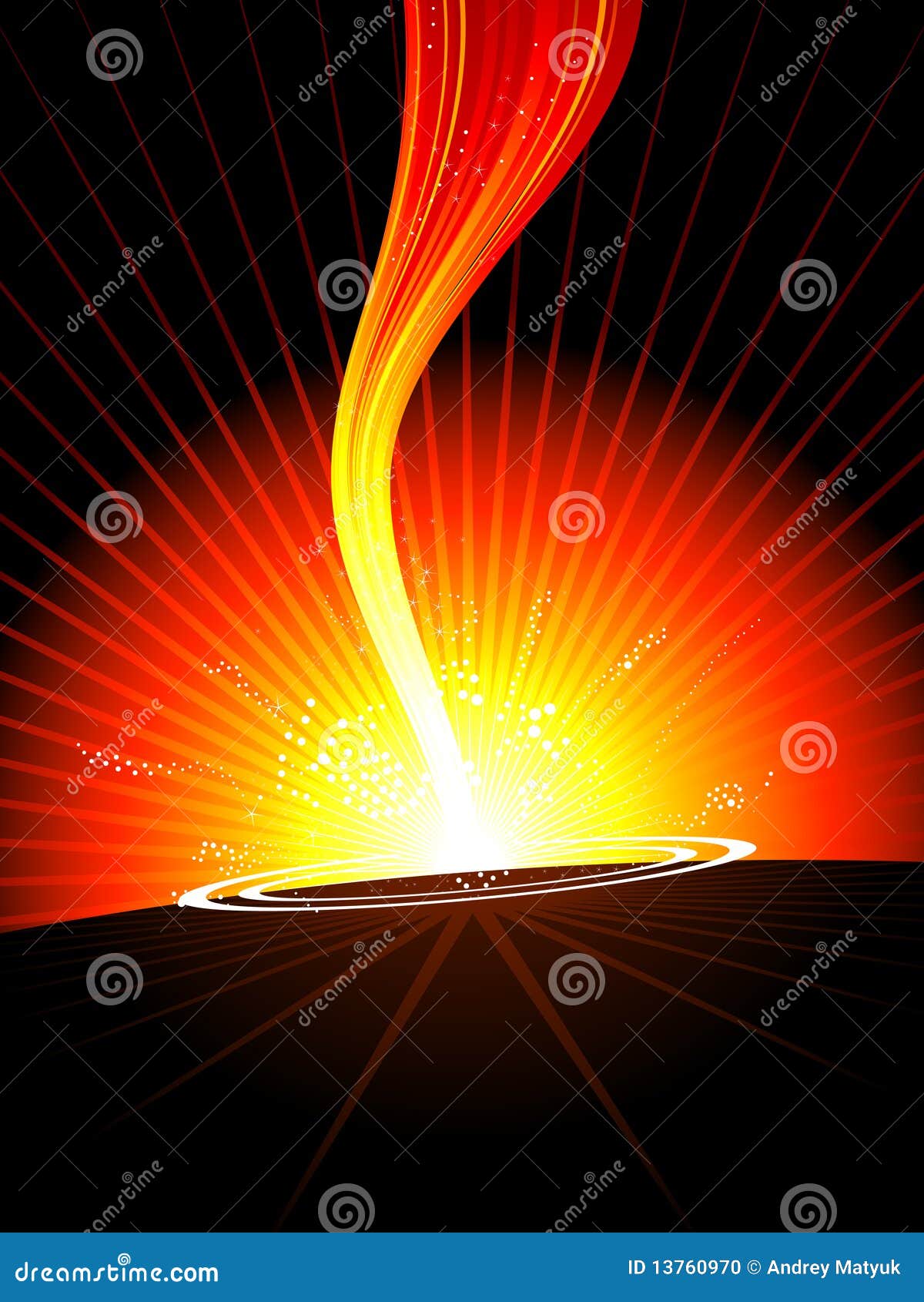 Fire blast stock vector. Illustration of light, strike - 13760970