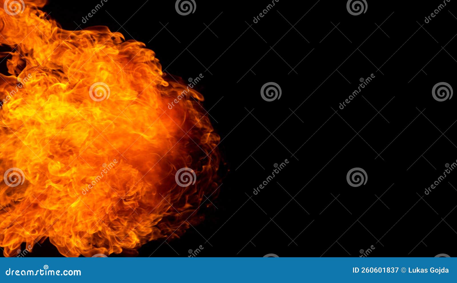 Fire Blasts on Black Background Stock Image - Image of heat, fire ...