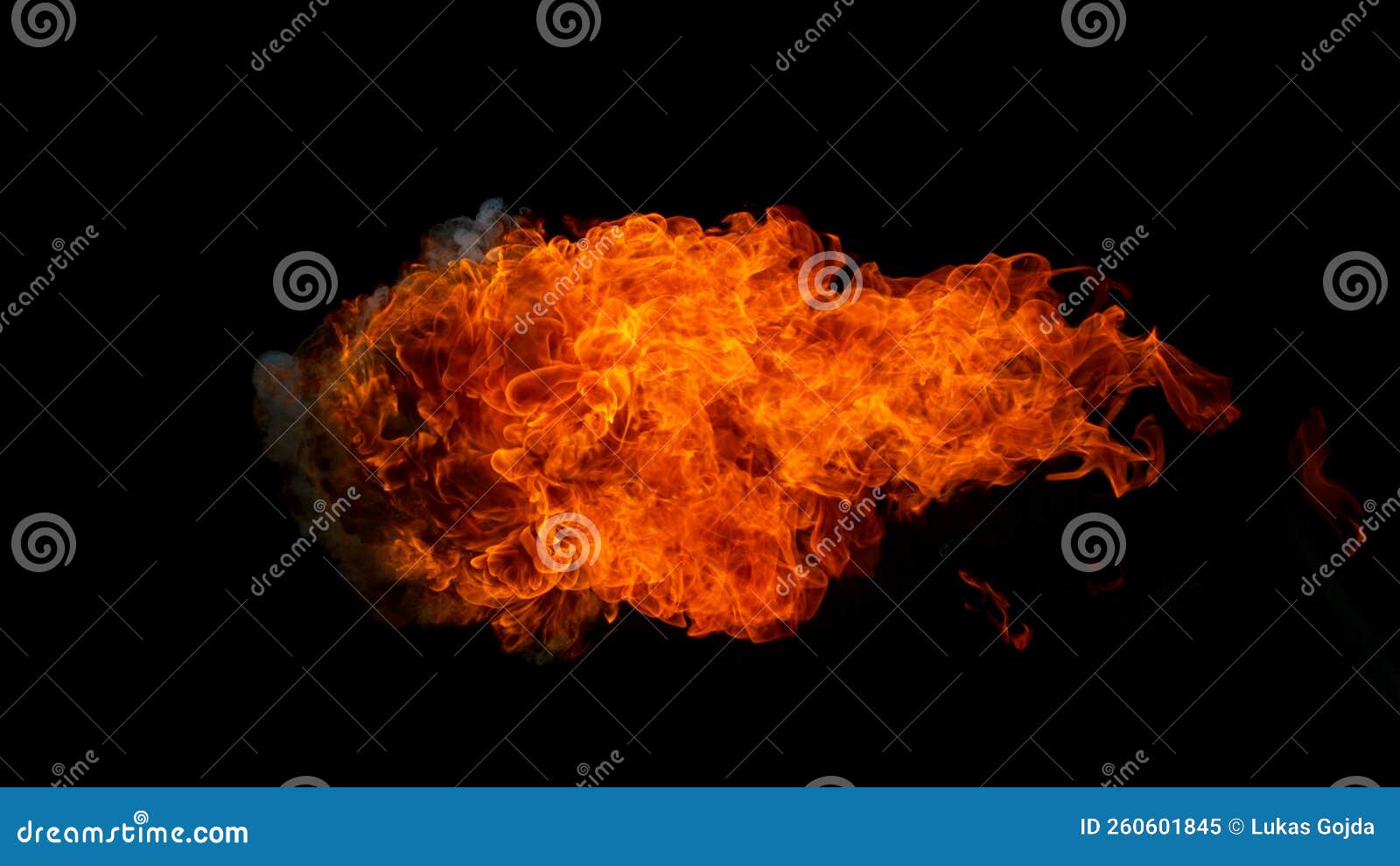 Fire Blasts on Black Background Stock Image - Image of heat, black ...