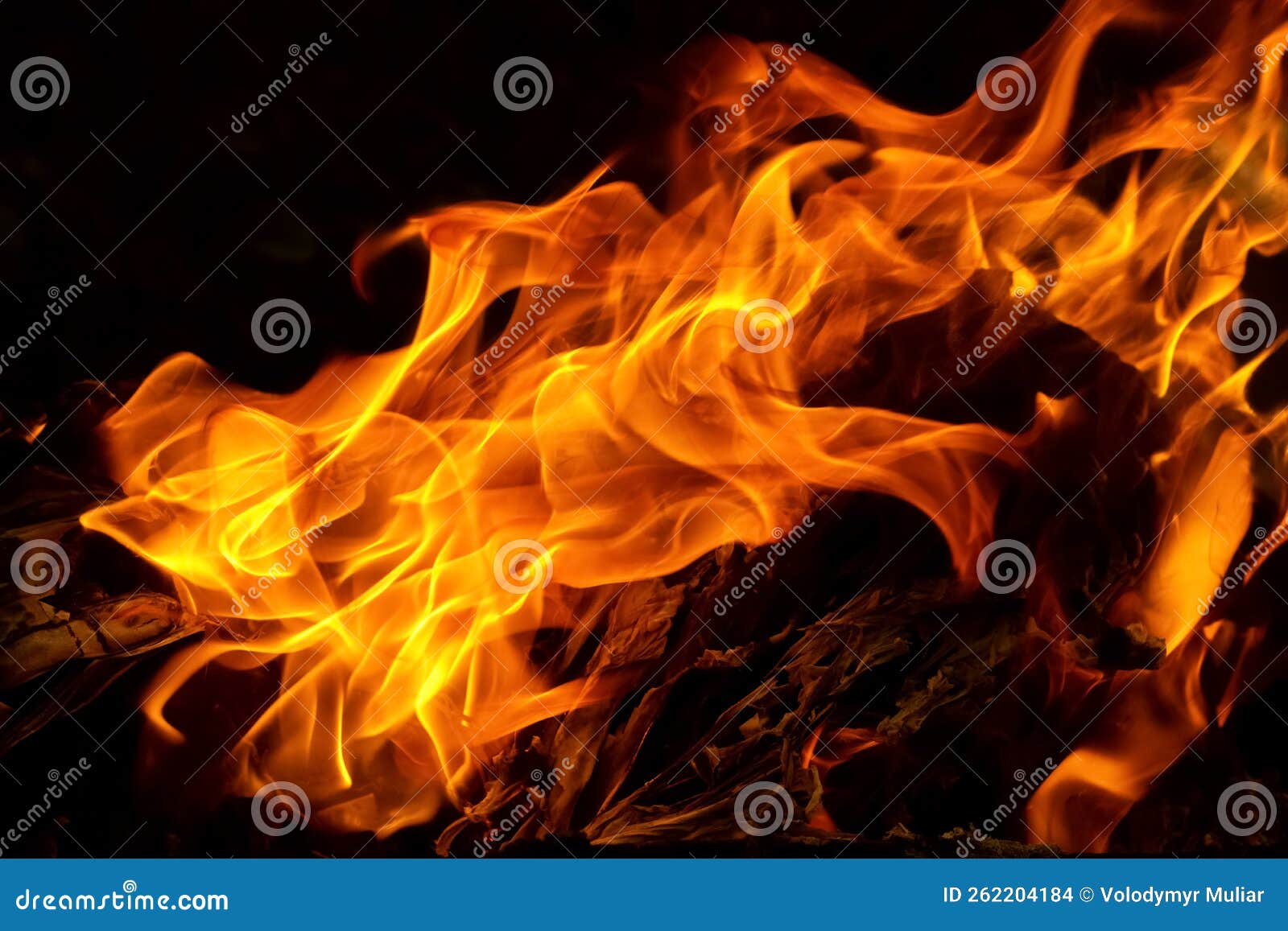 Fire Blaze. Abstract Blaze, Fire on a Black Background, Flame Texture ...