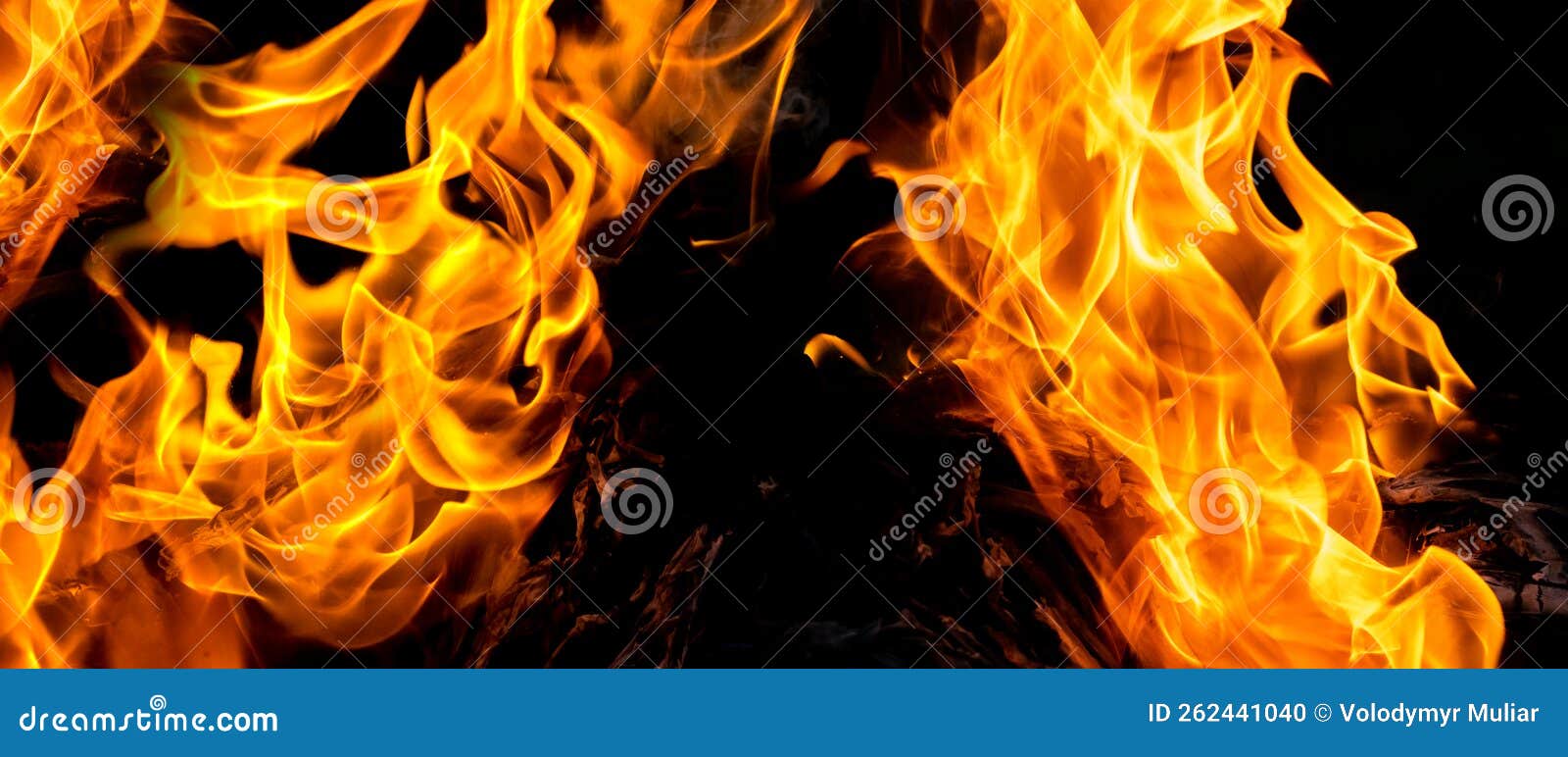 Fire Blaze. Abstract Blaze, Fire on a Black Background, Flame Texture ...