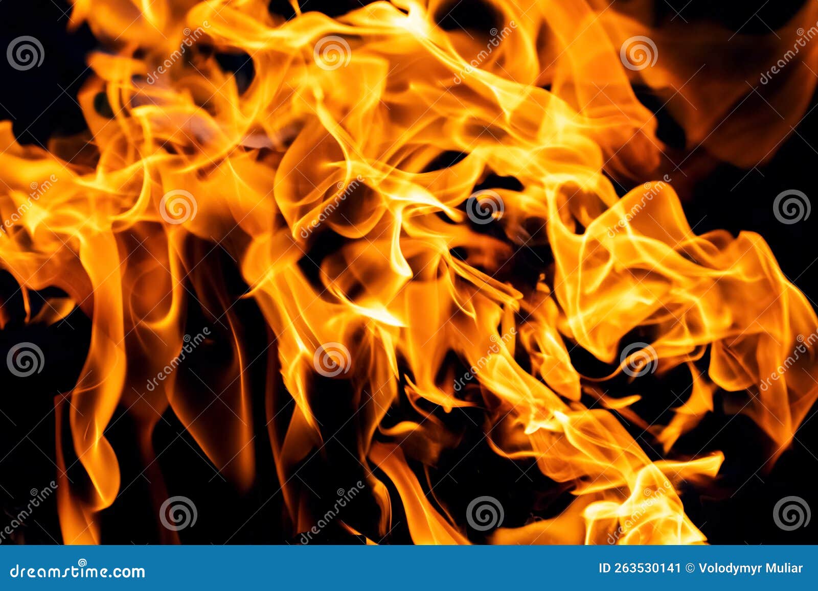 Fire Blaze. Abstract Blaze, Fire on a Black Background, Flame Texture ...