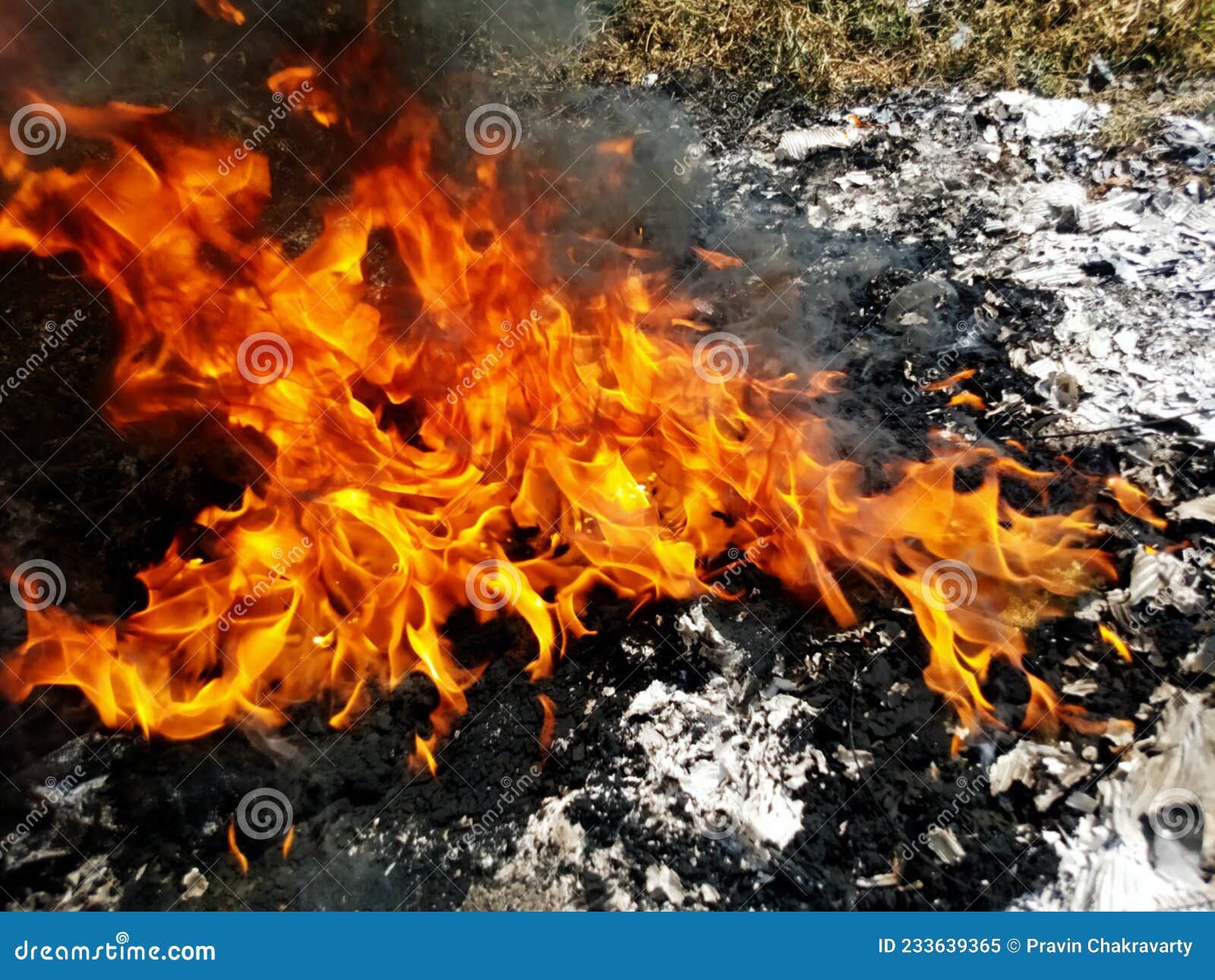 Fire Blaze and Flame Texture Background. Fire with Black Smoke Dust and ...