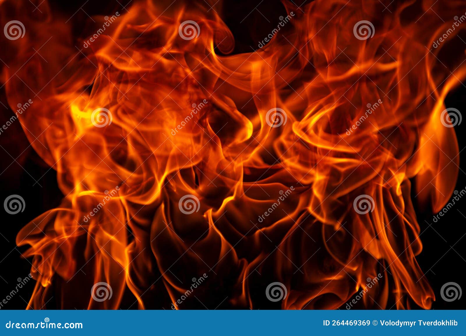 Fire Blaze Flames on Black Background. Fire Burn Flame Isolated ...