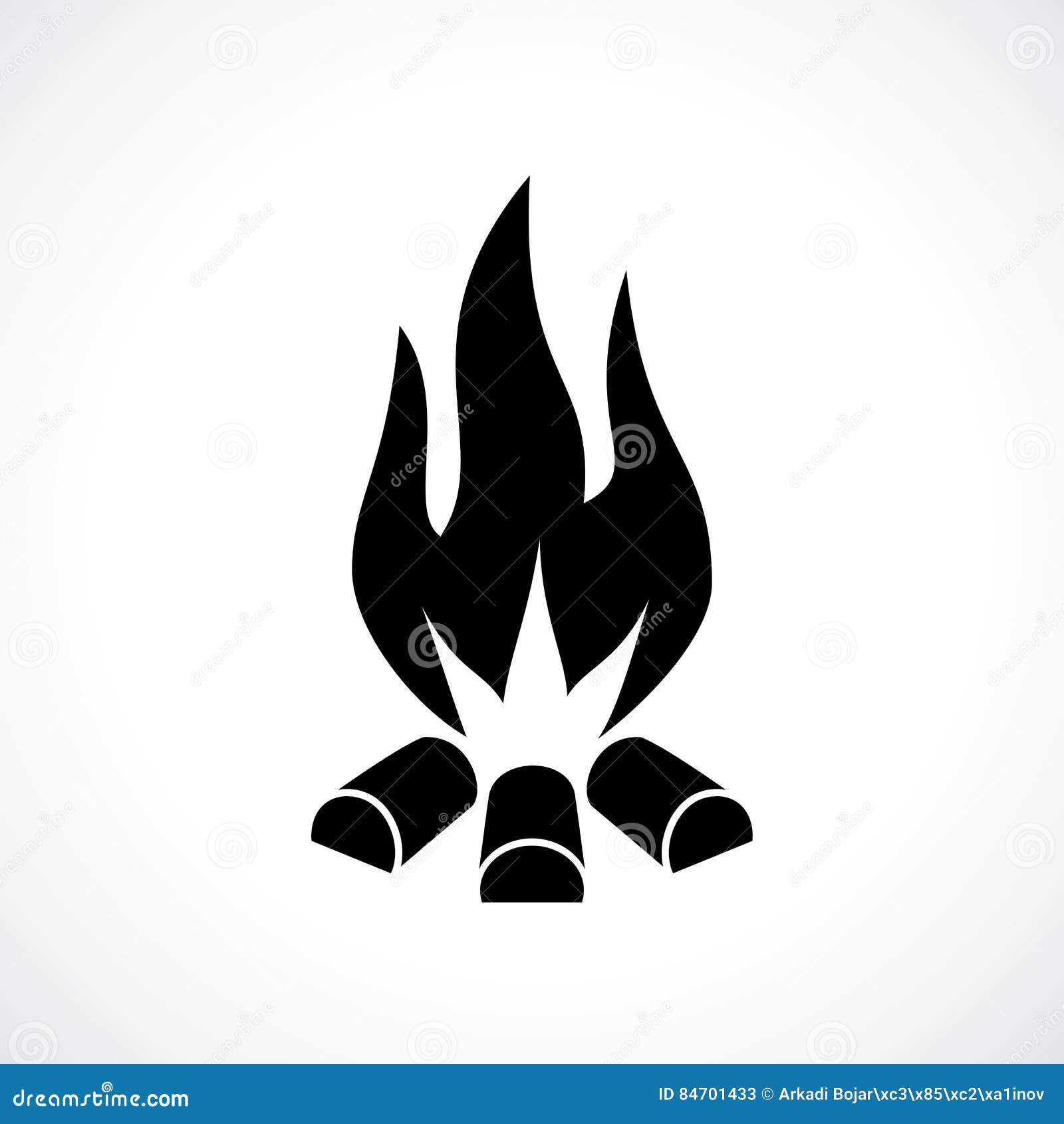 Fire blaze vector icon stock vector. Illustration of burn - 84701433