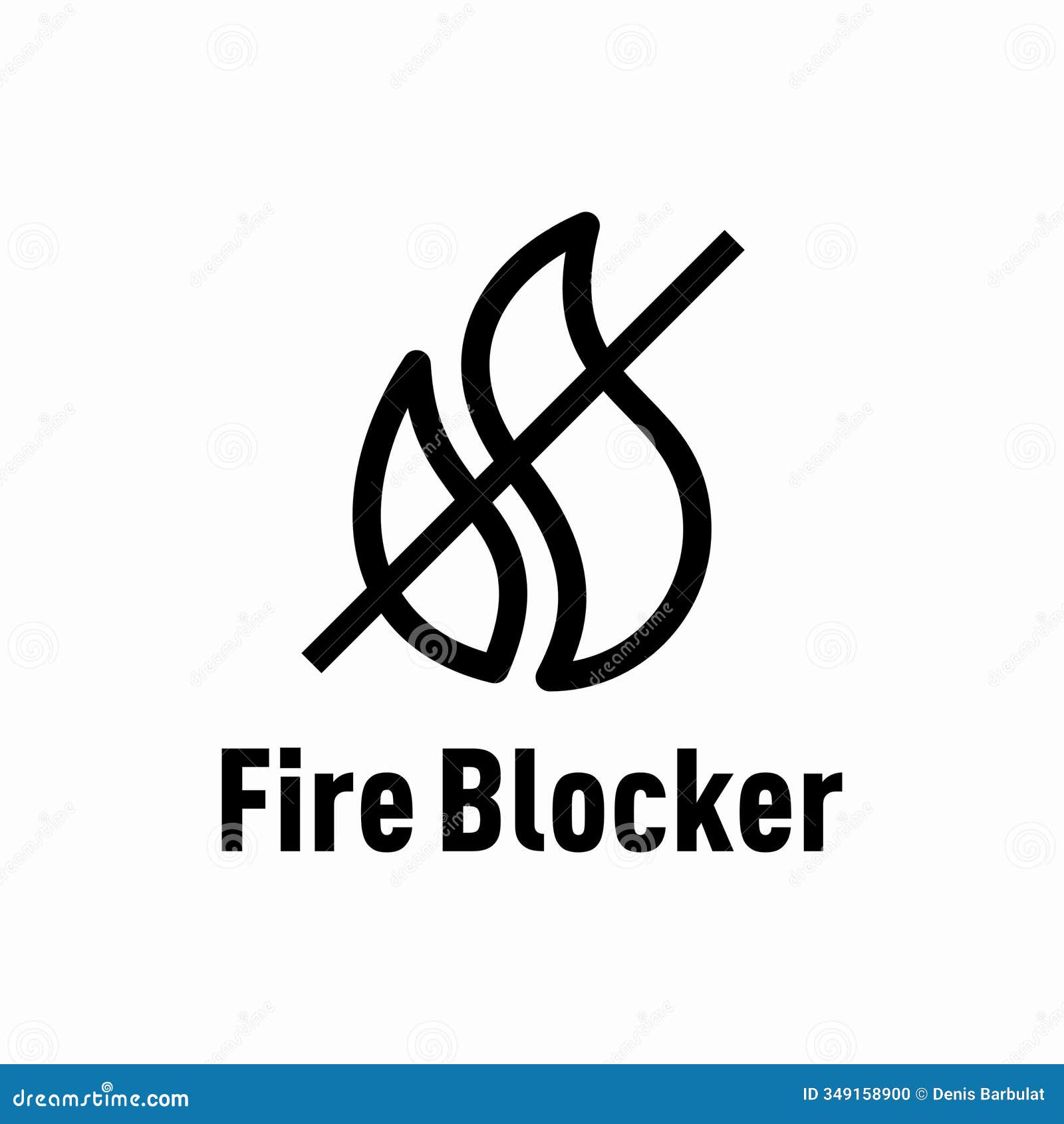Fire Blocker Vector Information Sign Stock Vector - Illustration of ...