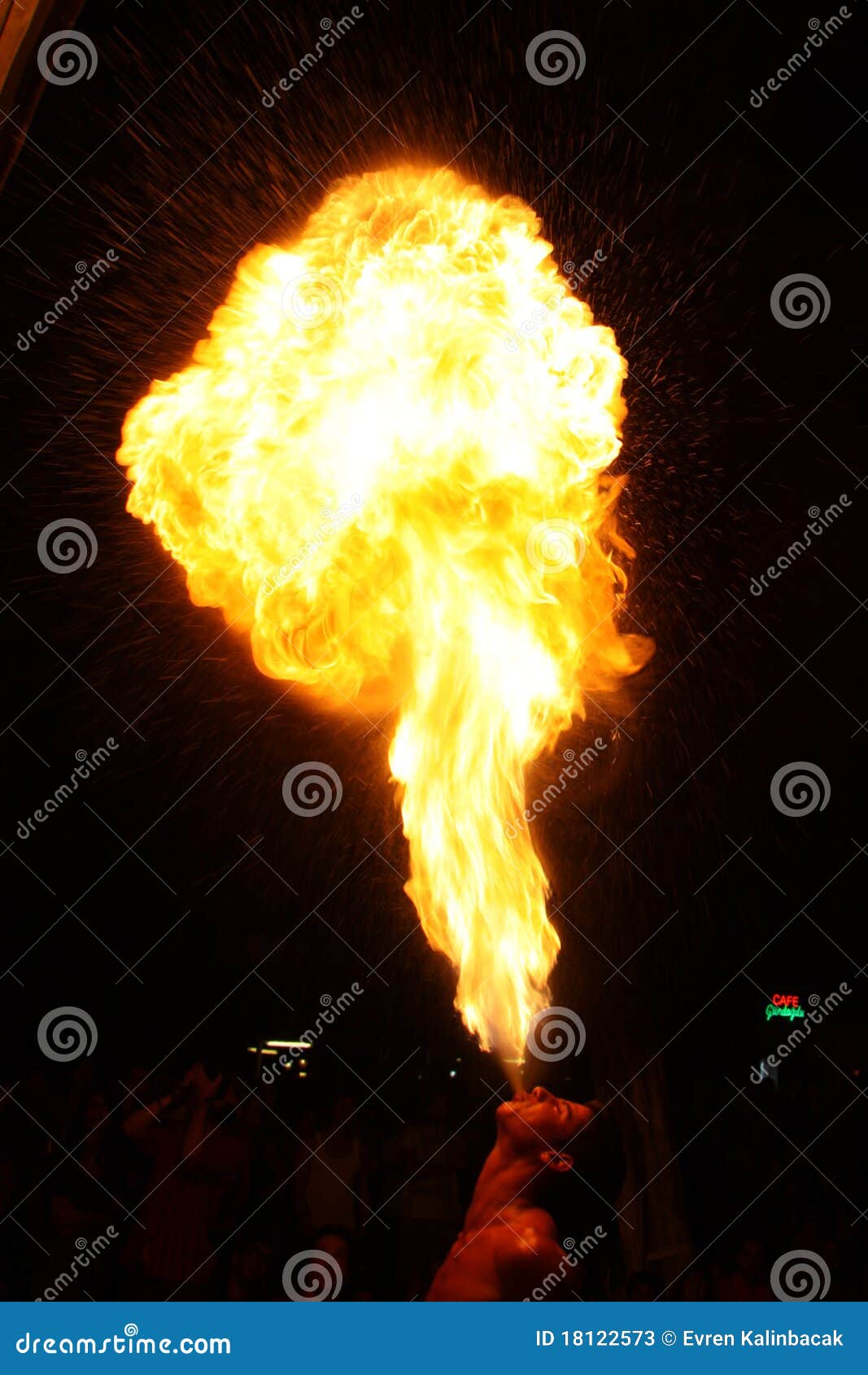 Fire Blow editorial stock photo. Image of glow, male - 18122573