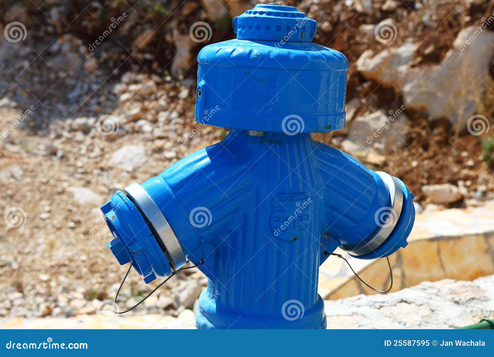 Blue Hydrant And Red Hydrant Cabinet Royalty-Free Stock Image ...